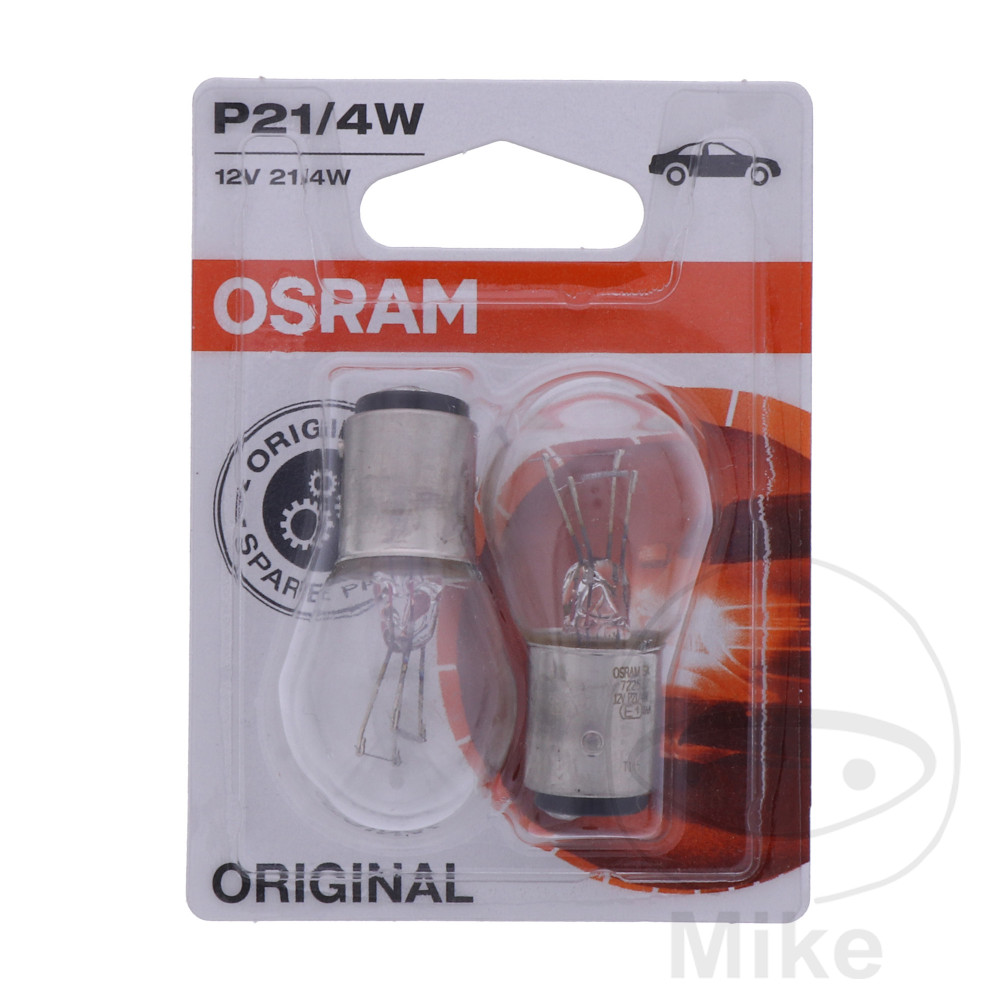 Osram P21/4W Auto Signal Leuchtmittel Lampe mit Metallsockel 12V (7225 ...