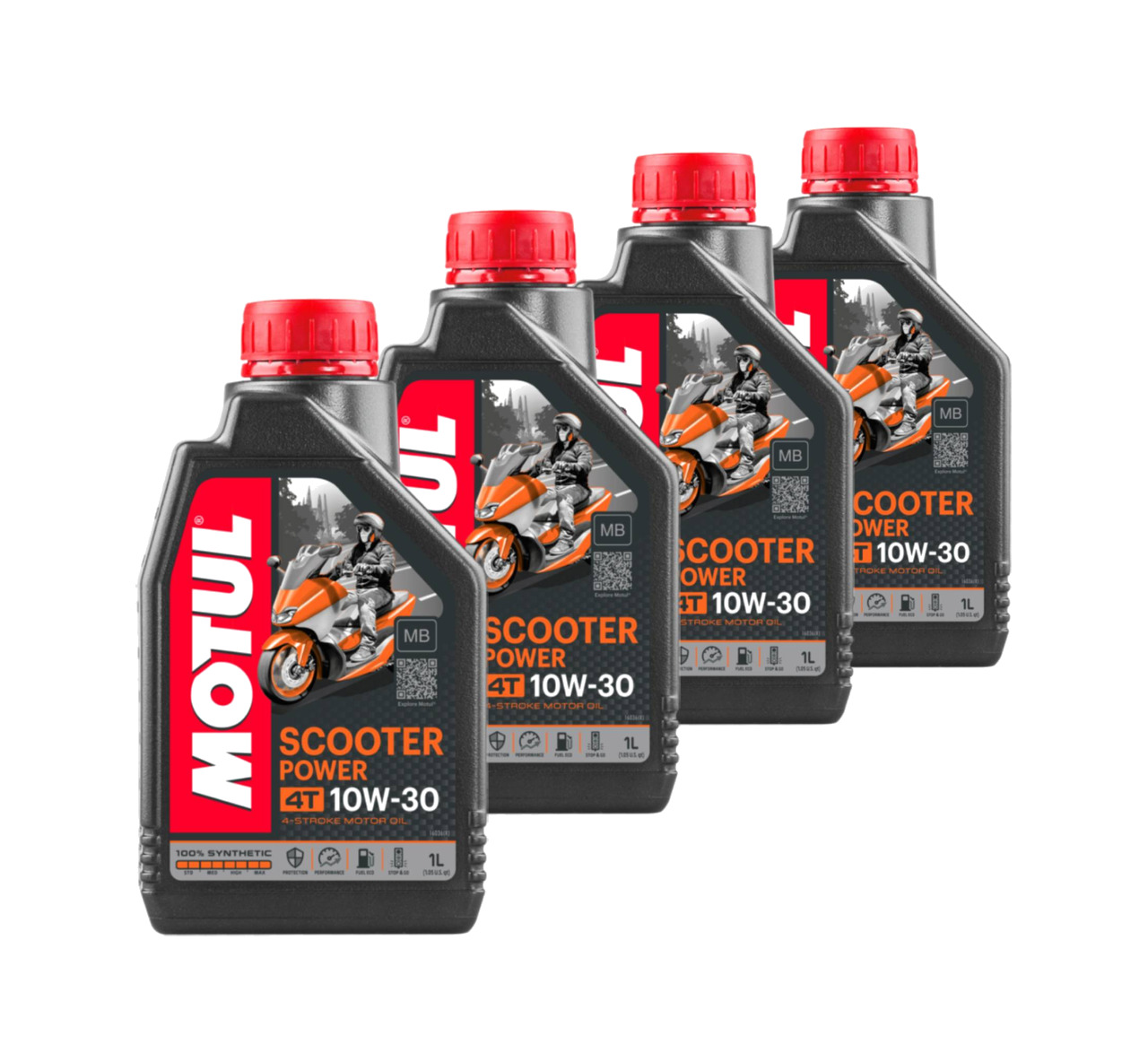 TUDETIC TUDETIC - 4x SCOOTER POWER 4T 10W30 MB 1L Engine Oil Kit ...